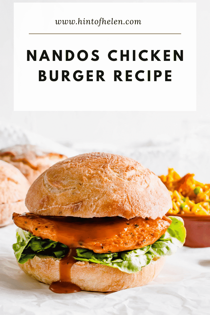 Homemade Nando's Burger Recipe | Hint of Helen