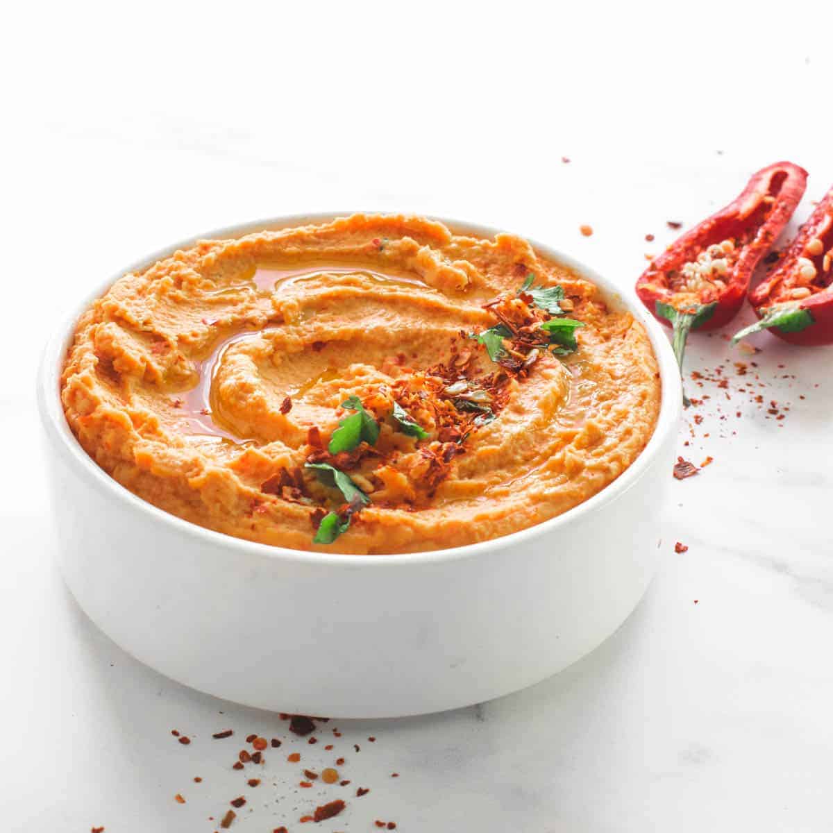 Red Chilli Houmous | Hint Of Helen