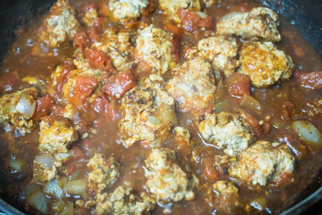 Turkey Meatballs Recipe | Garlic Tomato Sauce | Hint Of Helen