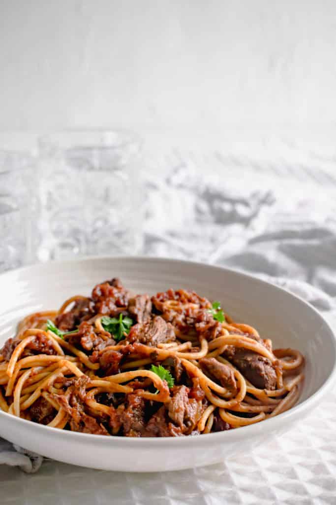 Slow Cooker Bolognese Recipe | Braising Steak | Hint Of Helen
