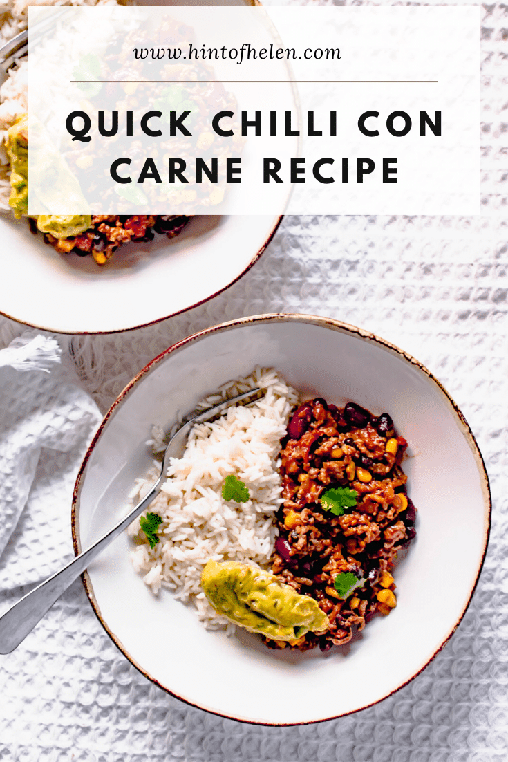 Quick Chilli Con Carne Recipe | 20 Minutes | Hint Of Helen