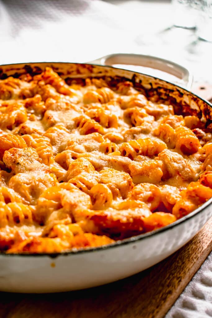 Easy Chicken Pasta Bake With Mascarpone & Tomato | Hint Of Helen