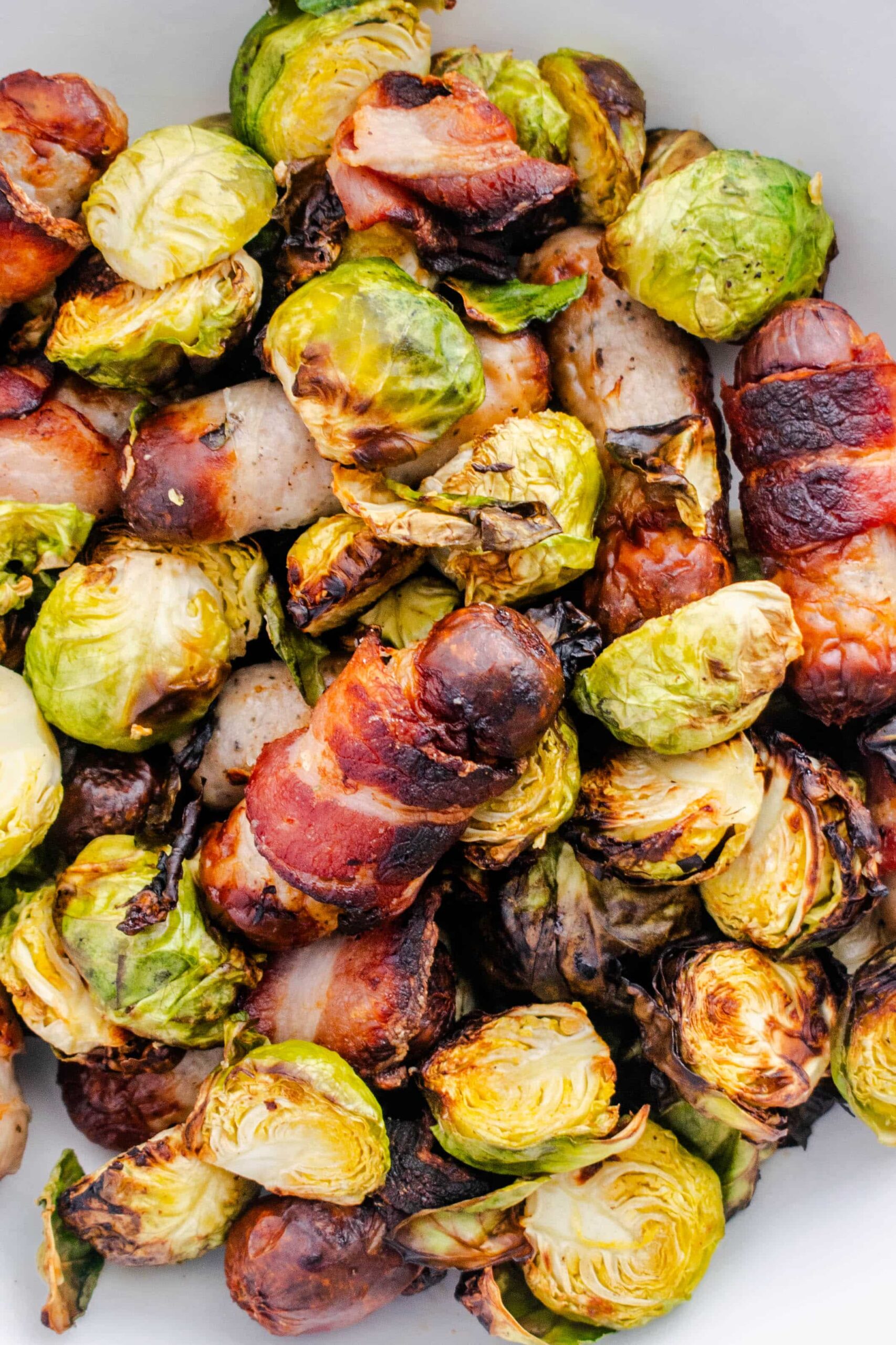 Sprouts With Pigs in Blankets | Ninja Dual Air Fryer Recipe | Hint Of Helen